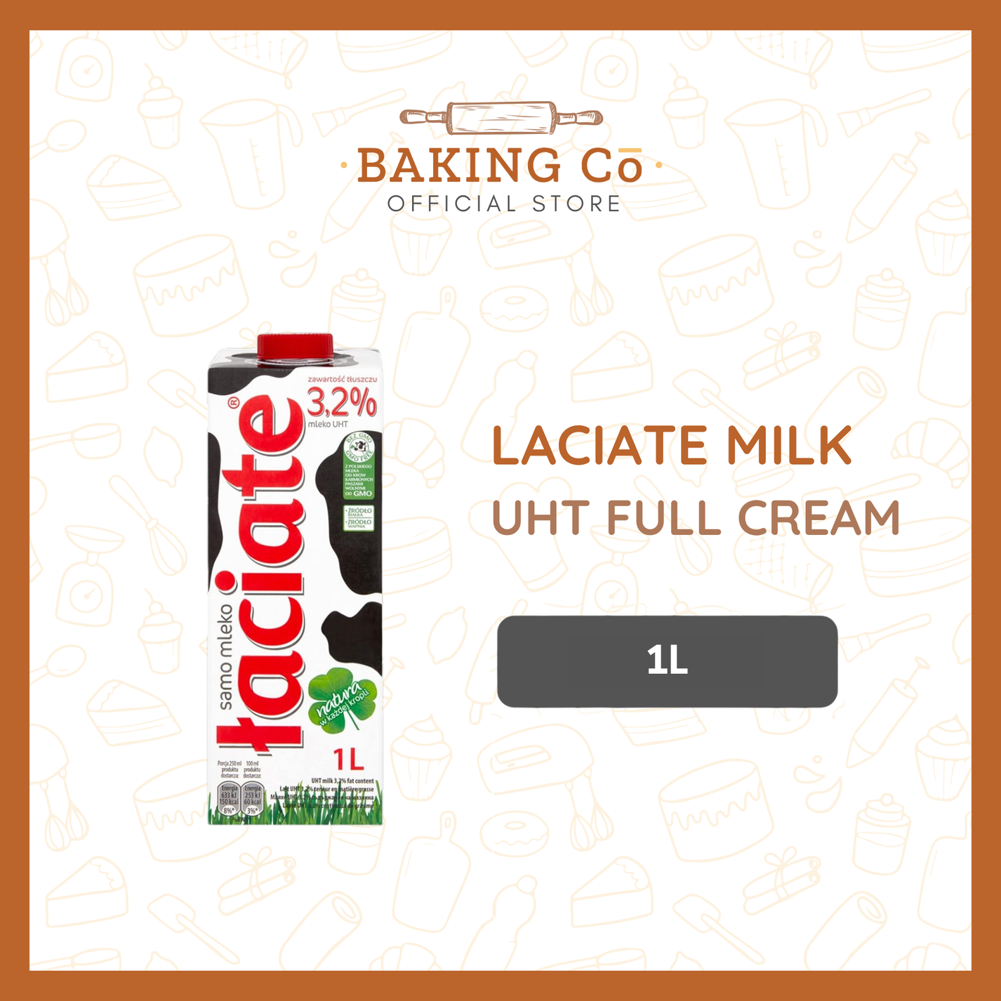 Laciate UHT Full Cream Milk – Baking Co