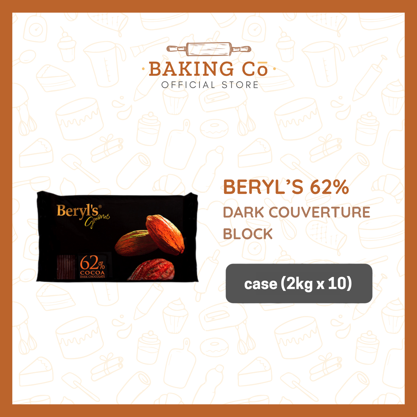 Beryl's 62% Dark Chocolate Block – Baking Co