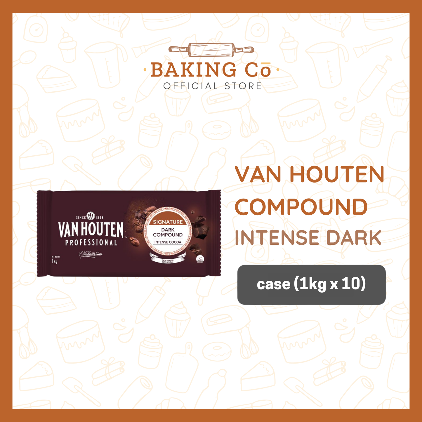 Van Houten Intense Dark Compound Bar – Baking Co
