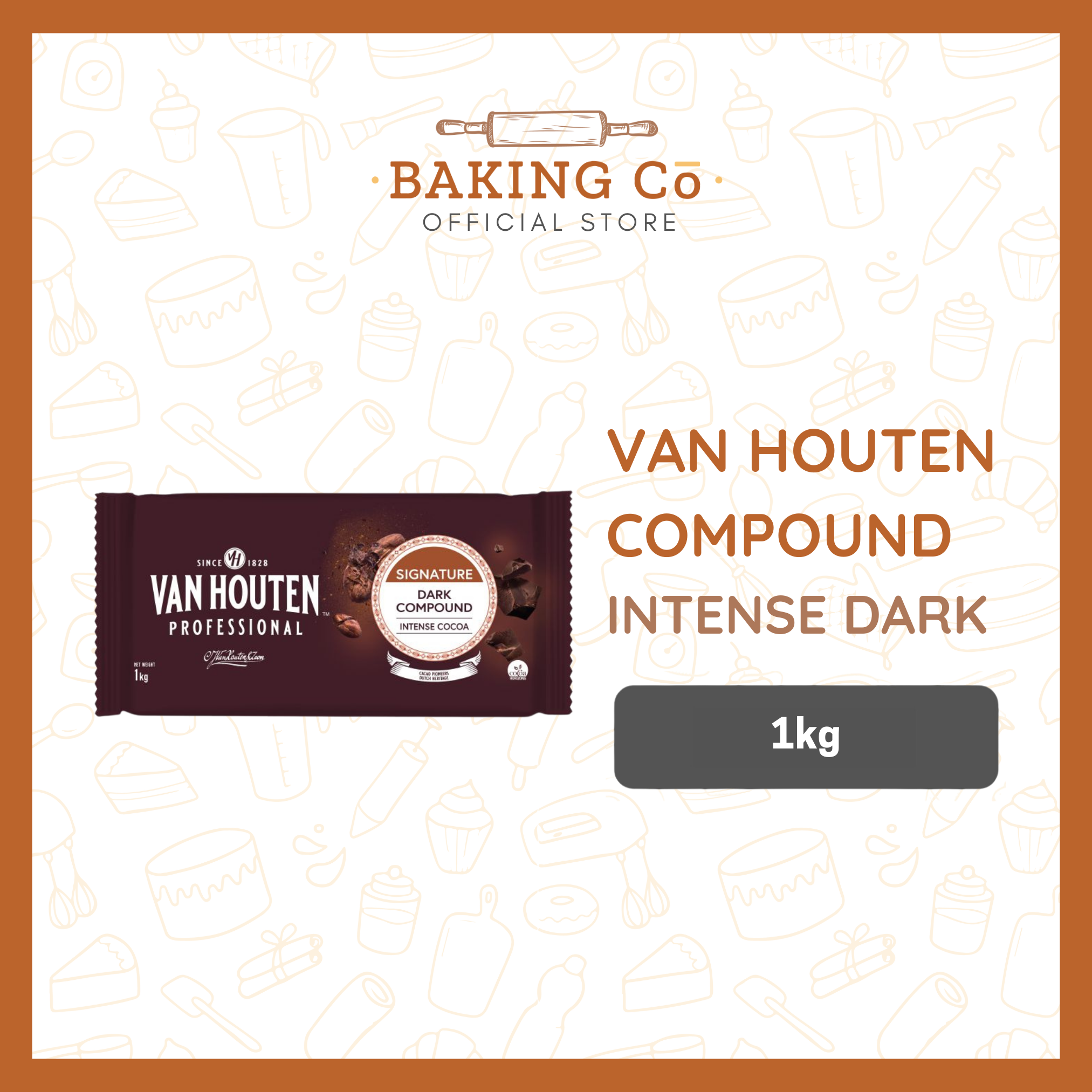 Van Houten Intense Dark Compound Bar – Baking Co