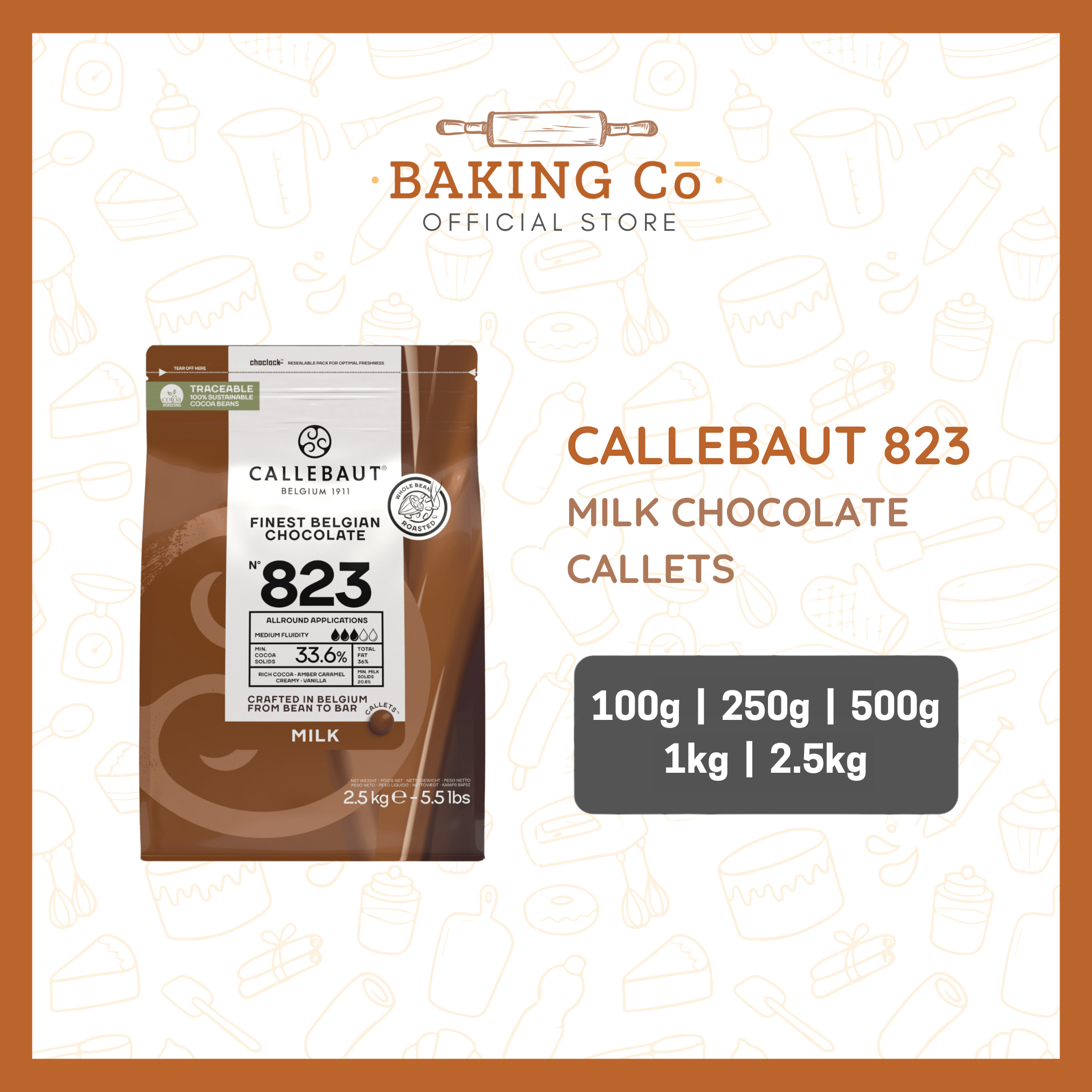 Callebaut 823 Milk Chocolate Callets – Baking Co